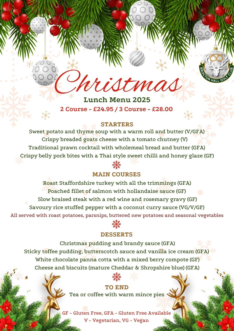 Christmas Menus 2025 :: Christmas Menus 2025